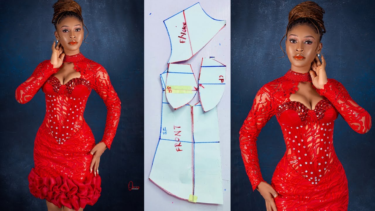 How to Draft a Corset Dress Pattern with a Keyhole Neckline. - YouTube