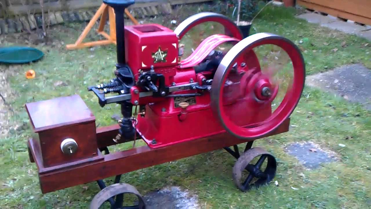 Acadia 2hp Stationary engine, hit and miss, different exhaust - YouTube