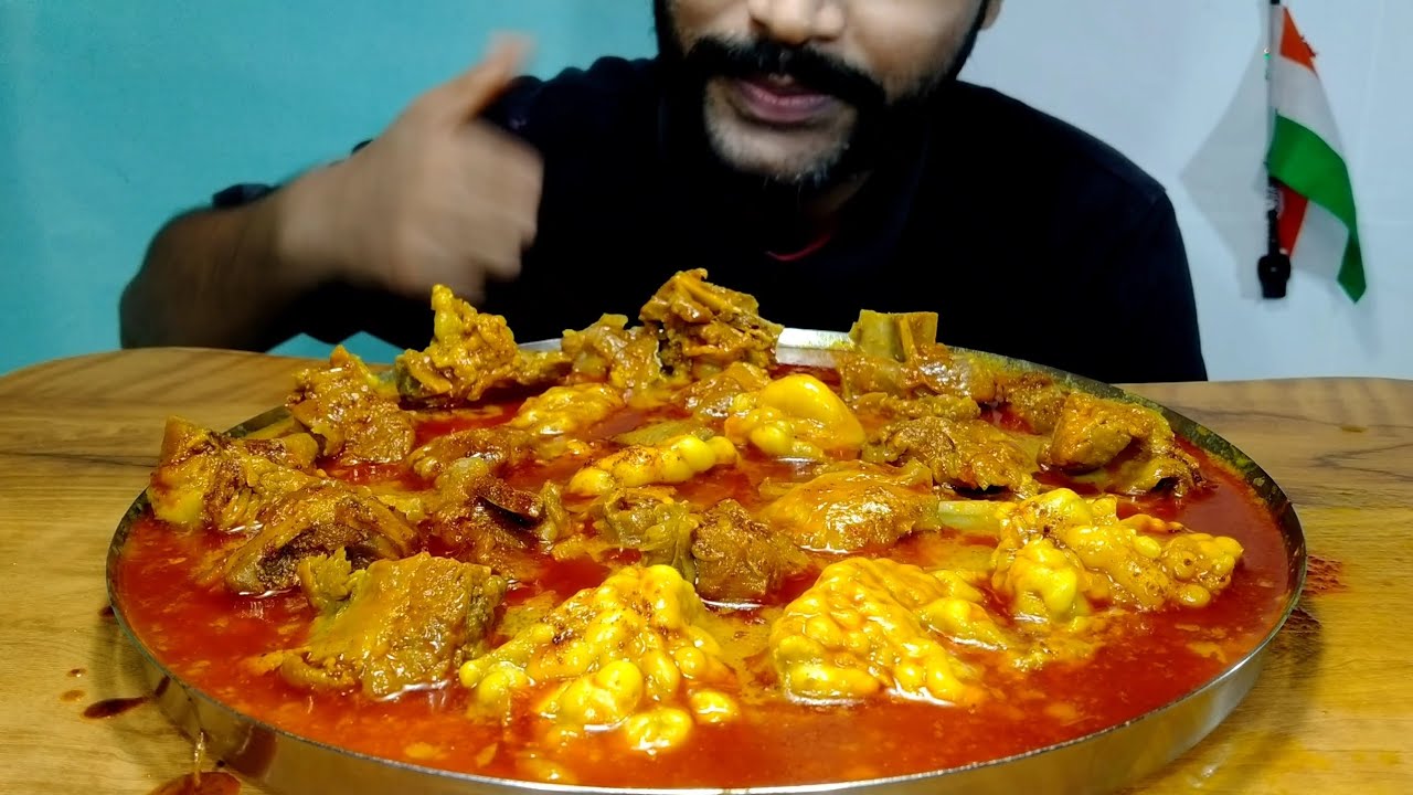 Again Full Plate Mutton Fat Curry With Mutton Curry Eating Challenge 😲😲 ...