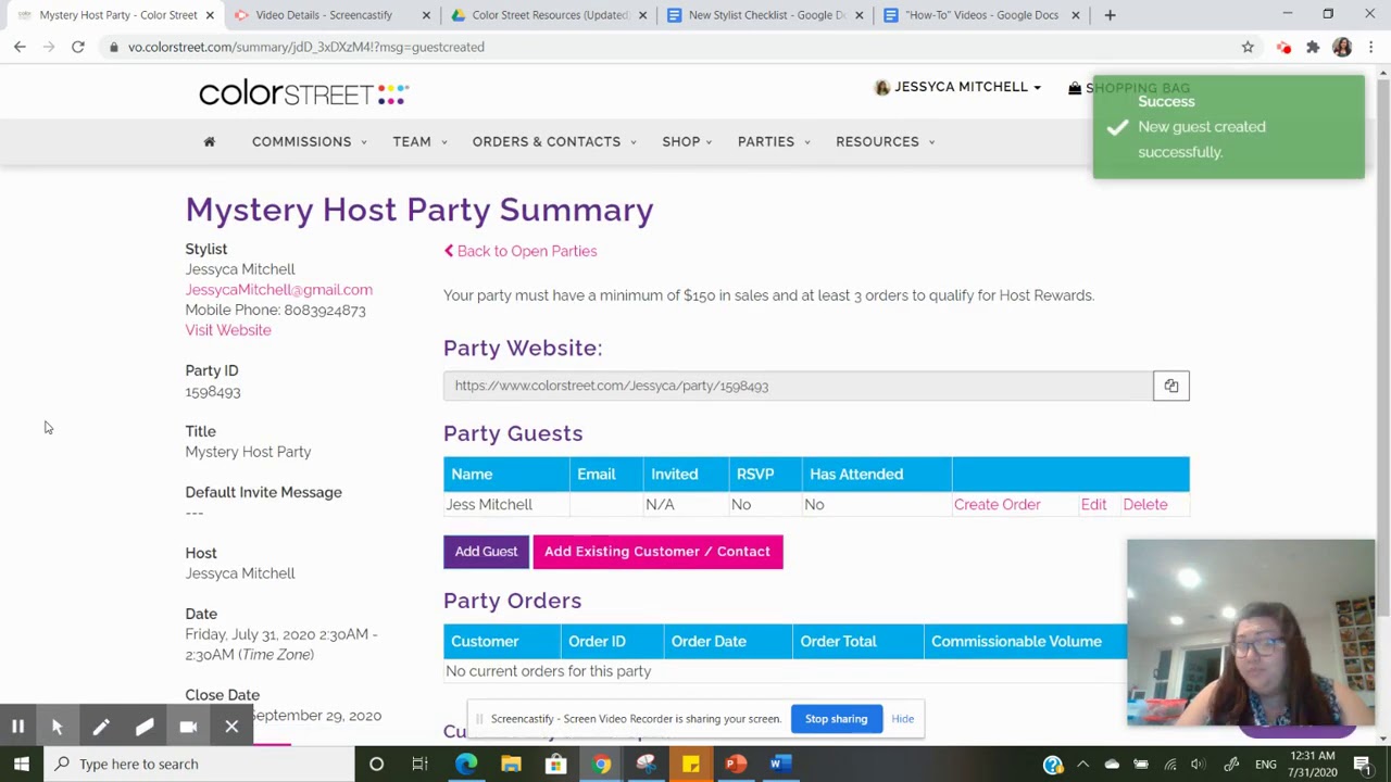 How To Order Through Virtual Office VO Color Street Earn Party Host ...