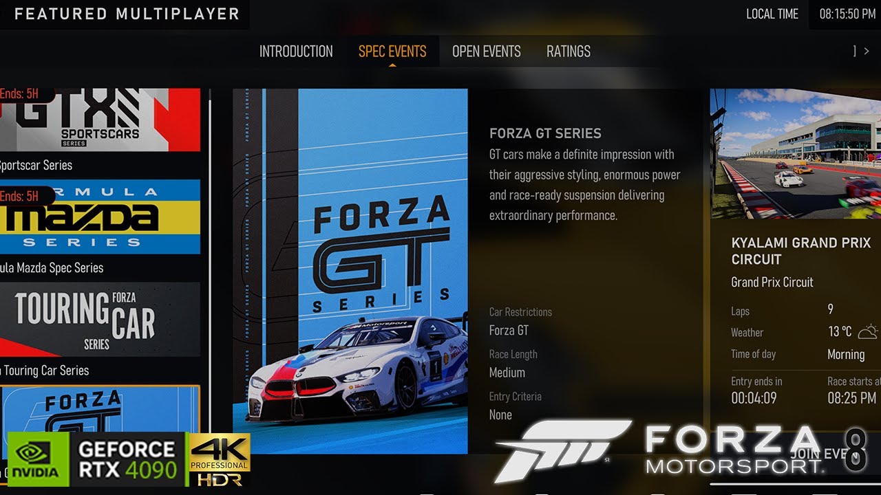 Forza Motorsport 8 2023 Featured Multiplayer Touring forza cars series ...