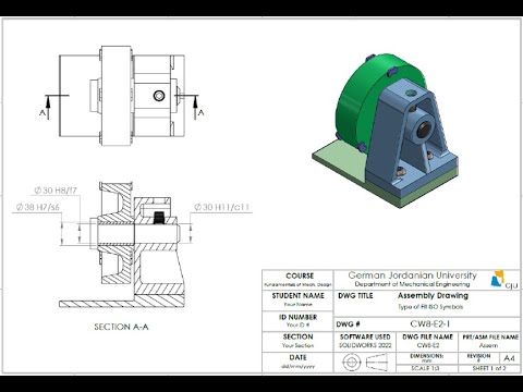 CW8(2) Tolerances, Limits and fits, Surface finish - SolidWorks (Arabic ...