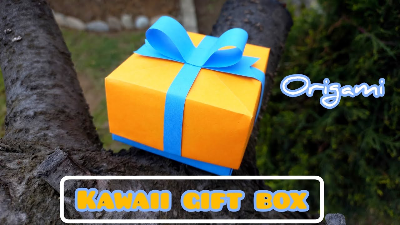 Origami gift box.Paper box.Paper craft.kawaii.How to make paper gift ...