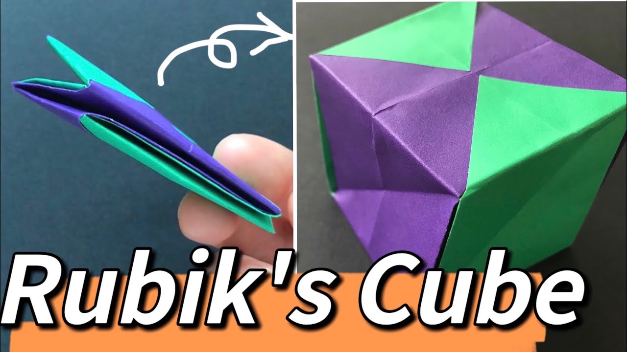 Rubik's cube Origami/ Paper Craft - YouTube