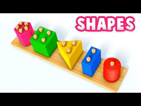 Learn Shapes with Toy Baby Wooden Blocks - Learning Videos for Children
