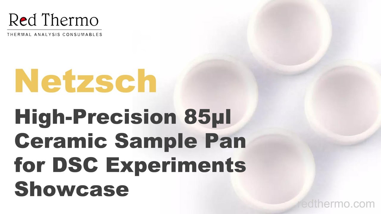 High-Precision 85μl Ceramic Sample Pan Showcase for DSC Experiments丨Red ...