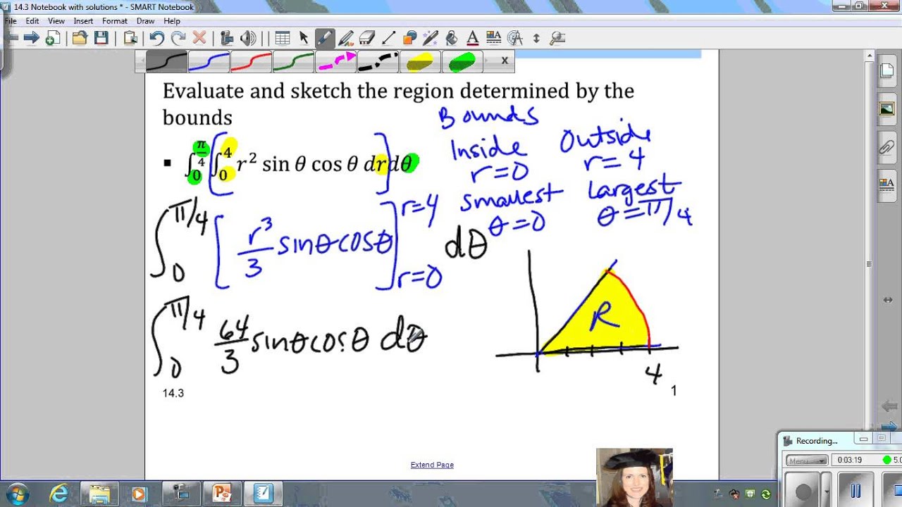 Calculus III Change of Variables Polar Coordinate Part 2 - YouTube