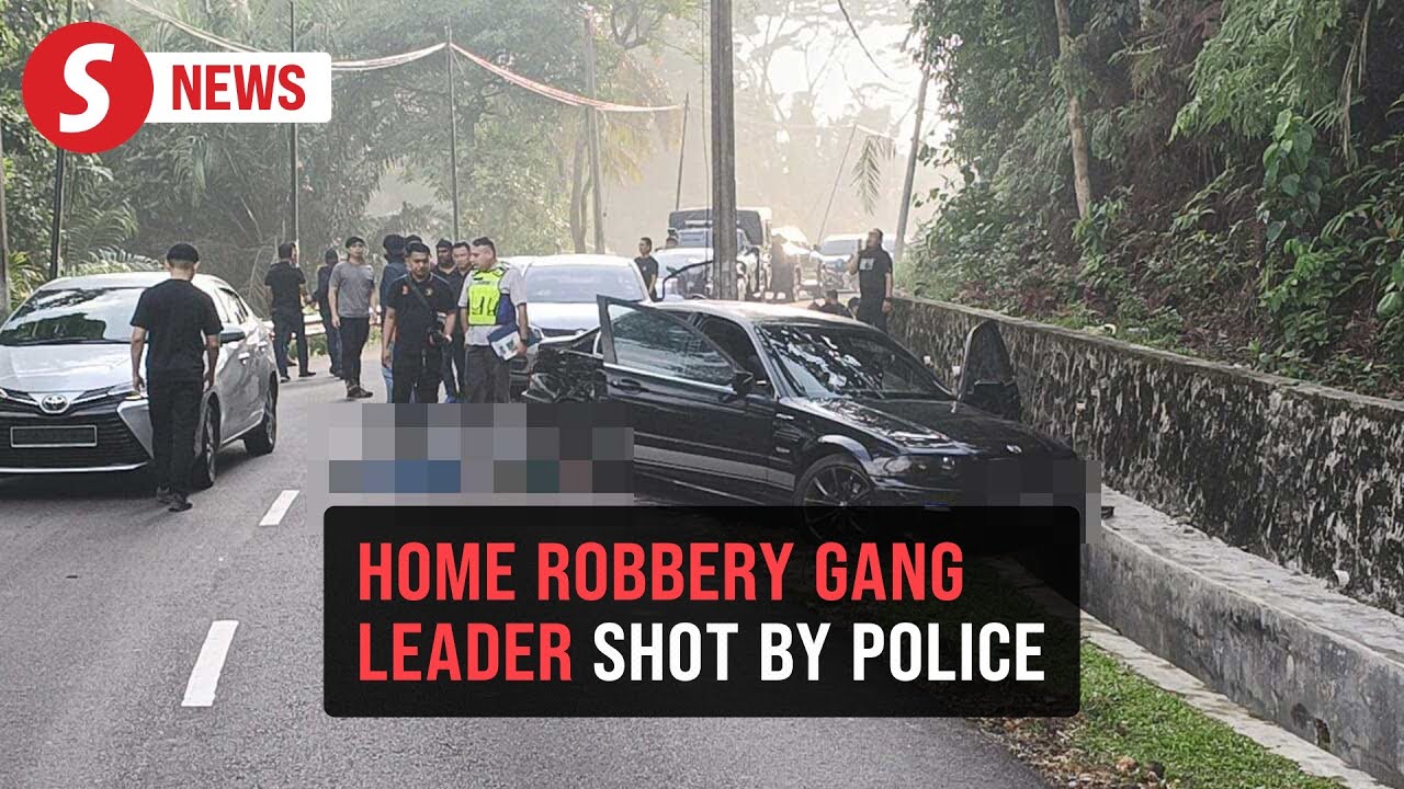 Home robbery gang leader killed in police shootout in Bukit Tunku - YouTube