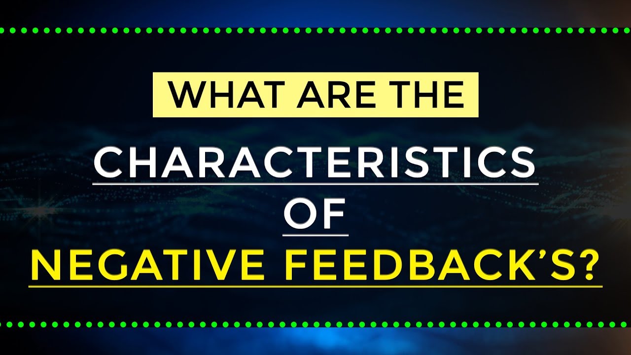 What are the Characteristics of Negative Feedback's | EDC | Electrical ...