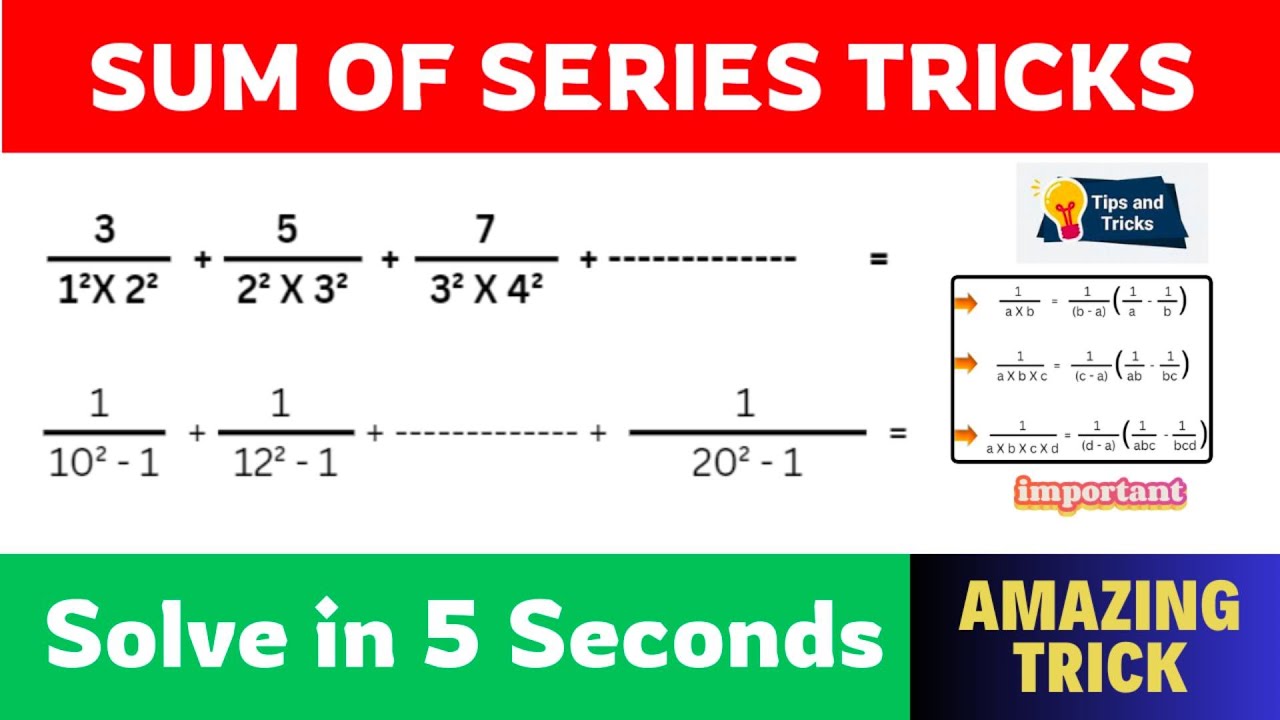 SUM OF SERIES Important Questions Best Tricks Part 2 simplictiontricks sum-of-series-important-questions-best-tricks-part-2-simplictiontricks