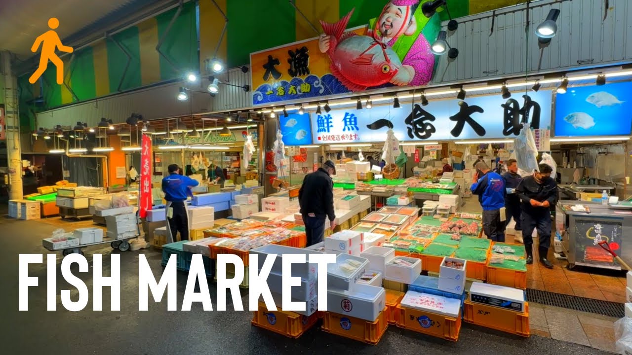 Omicho Fish Market at Dawn – Japan’s Famous Market Before Opening - YouTube