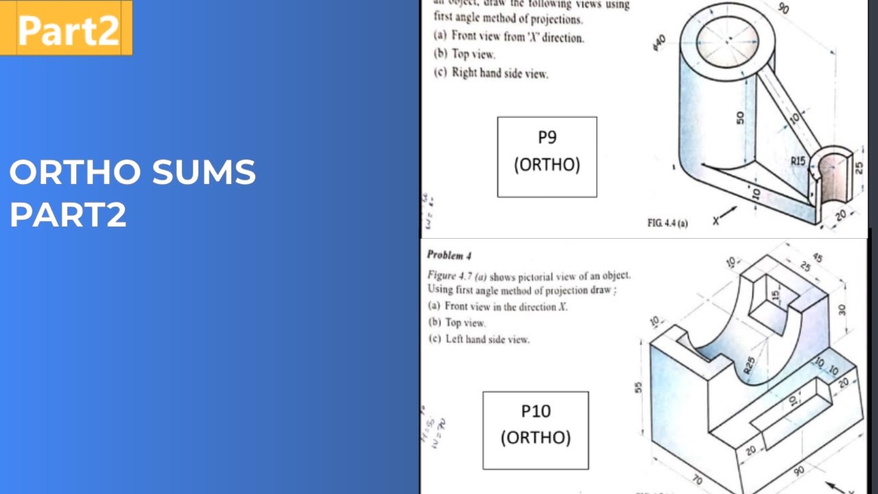 Orthogonal AutoCad problems (part2) - YouTube