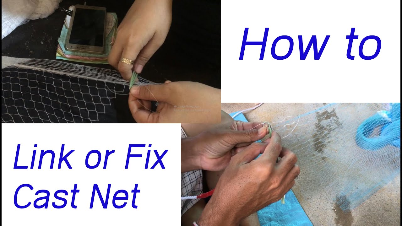 របៀបធ្វេីសំណាញ់ងាយៗ / How to fix the Cast Net #1 - YouTube