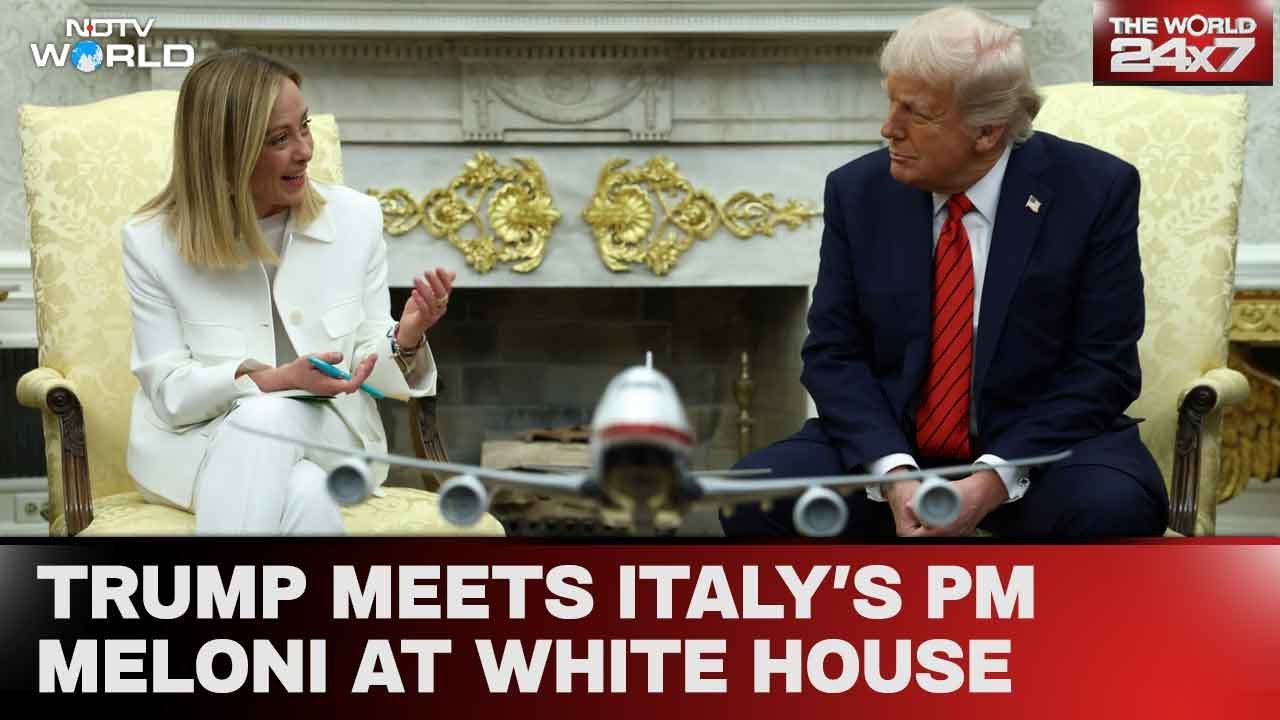 Trump Meloni Meet | Trump Says 'No Rush' To End Tariffs On European ...