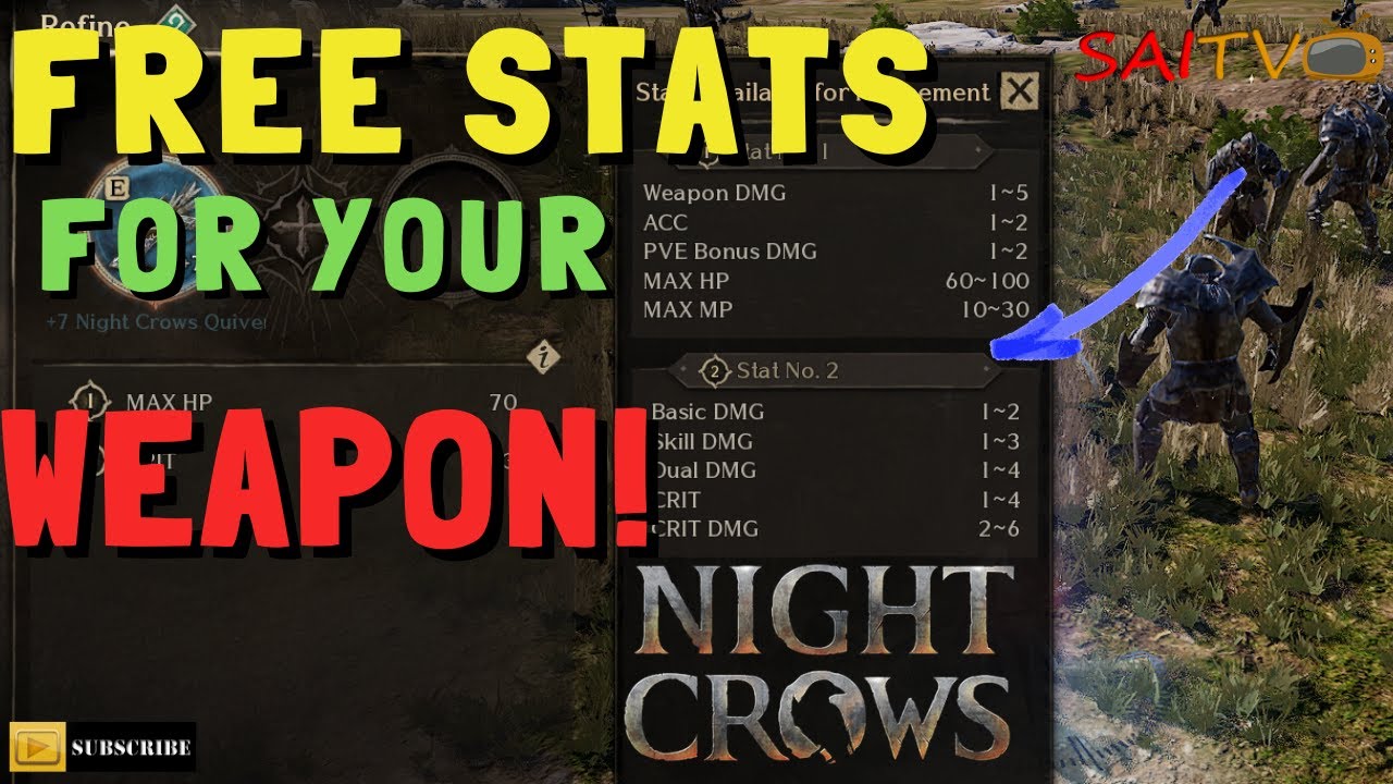 FREE ADDITIONAL STATS FOR WEAPON | NIGHT CROWS GLOBAL | FREE TO PLAY ...