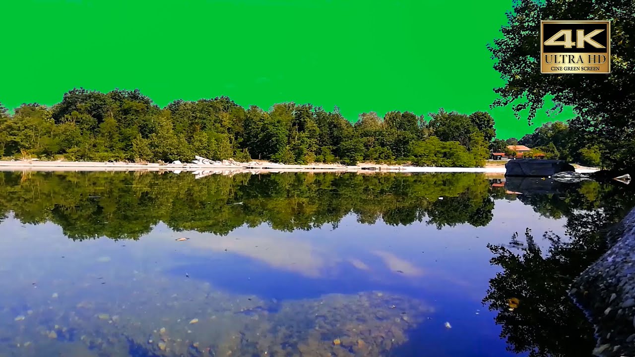 lake green screen video 4k free - YouTube