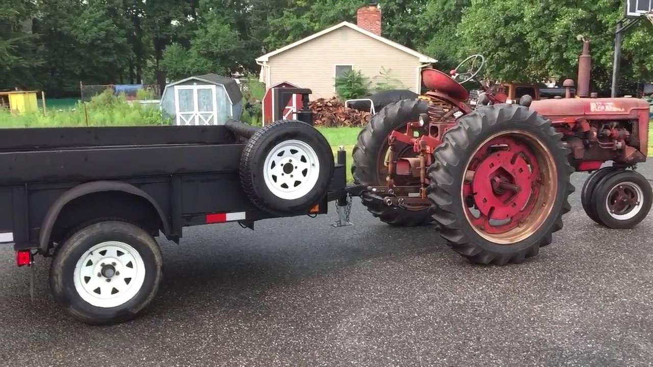 Dump trailer, repurposed from light duty old landscape trailer - YouTube
