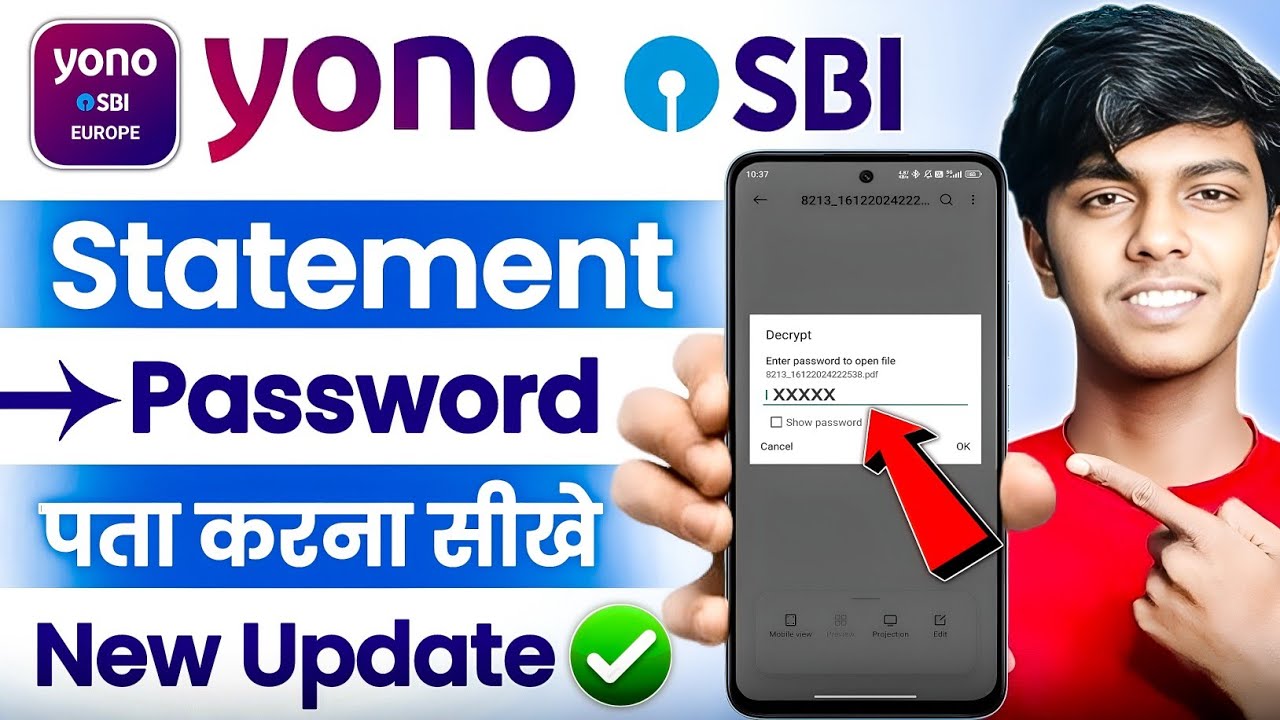 Sbi bank statement pdf password | how to open sbi statement pdf ...
