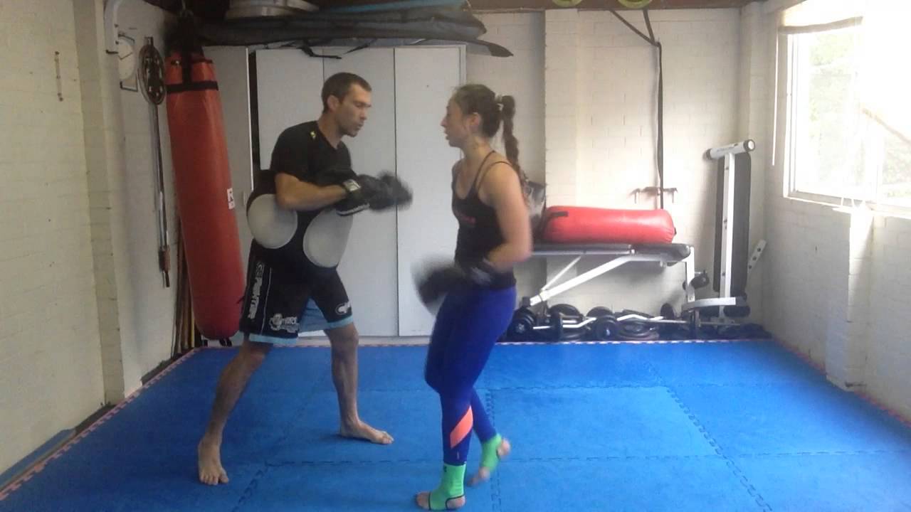 Pad work mma - YouTube