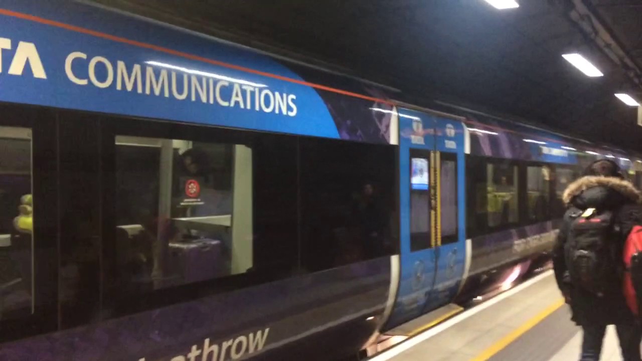 Heathrow express train approaching terminal 3 at Heathrow - YouTube