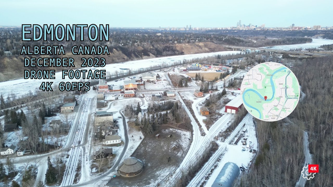 Edmonton Alberta 4K Drone Footage December 2023 - YouTube