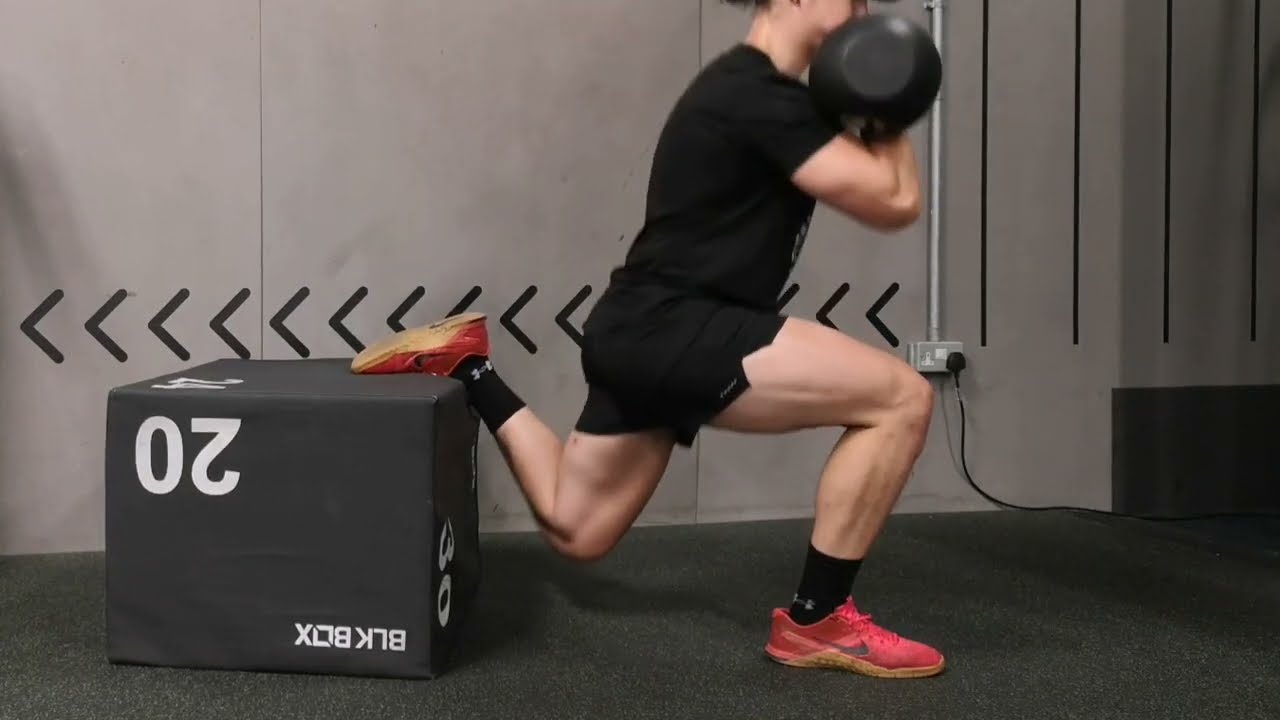 Front Rack Kettlebell Rear Foot Split Squat - YouTube