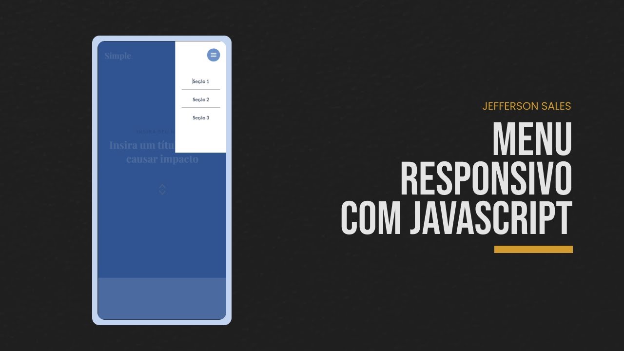 Menu responsivo super fácil com JavaScript! - YouTube