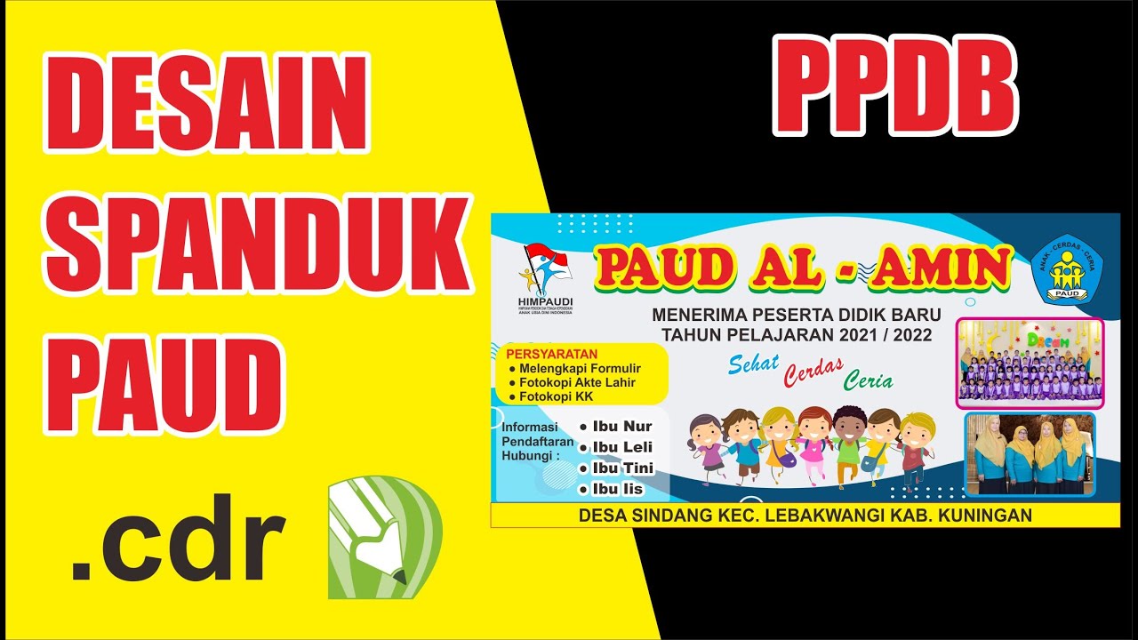 Spanduk PPDB PAUD cdr - YouTube