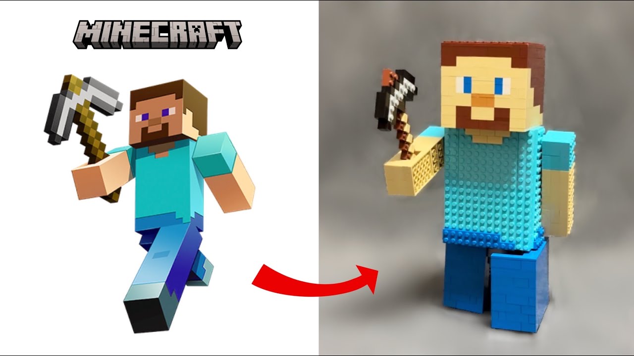 Walking Minecraft Steve BUT Lego! - YouTube
