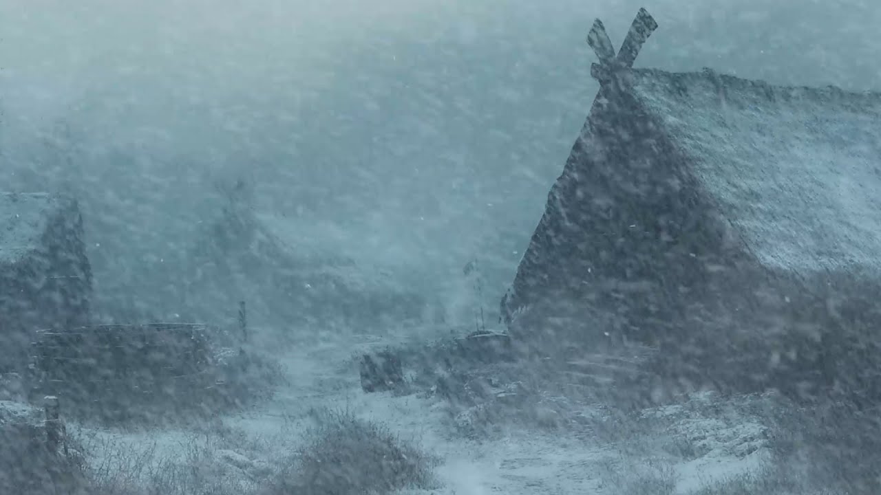 Blizzard Sounds and Snowstorm for Restful Sleep on a Hut ️ Heavy ...