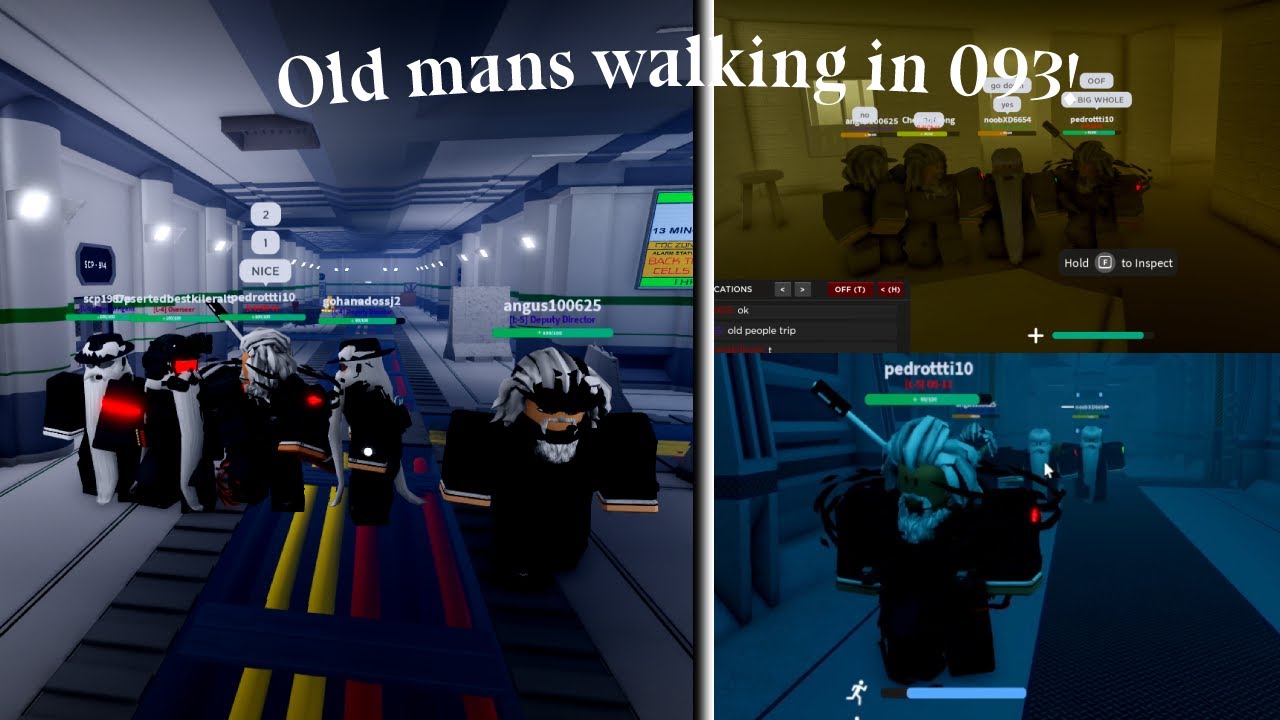 Old mans walking in 093 ! // scp site roleplay - YouTube
