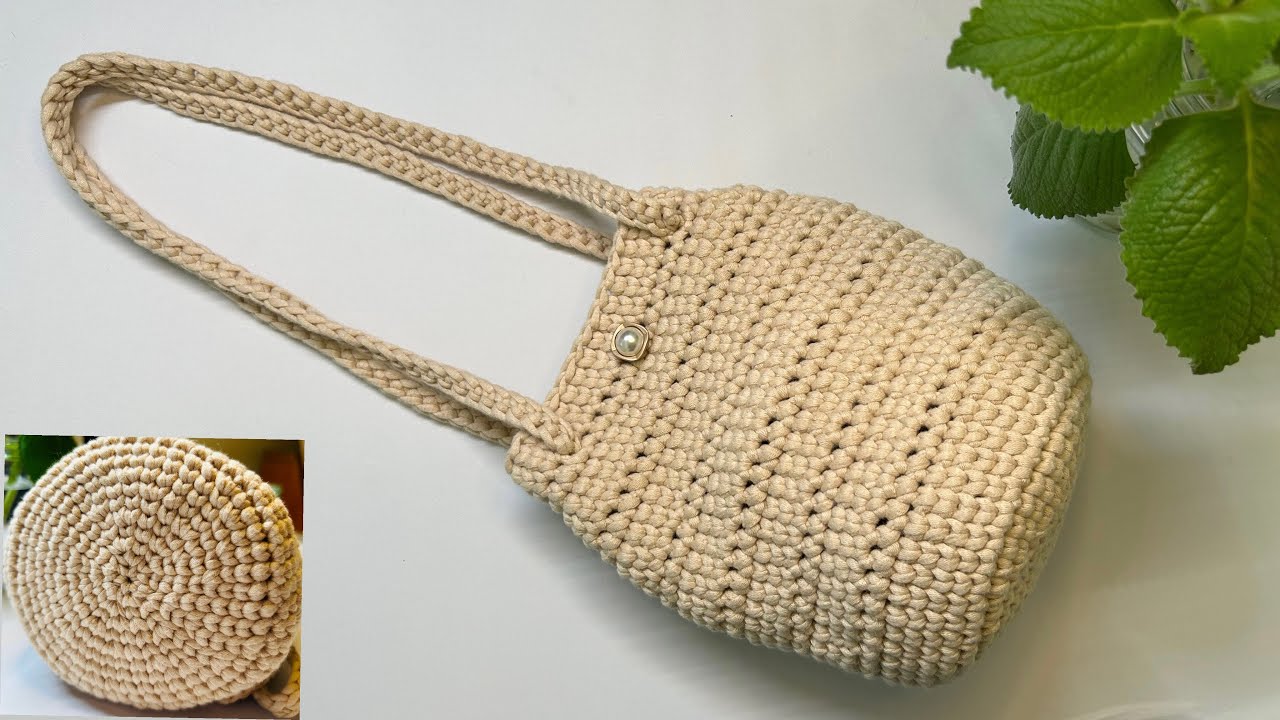 How I crochet bucket bag with magic ring and 3 type of single crochet ...
