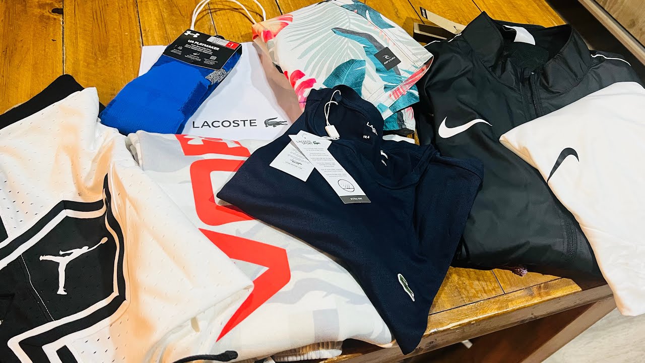 ROUPAS NOVAS DA NIKE, LACOSTE, JORDAN, UNDER ARMOUR E RIP CURL - YouTube