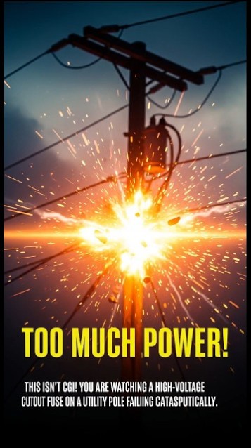 DANGEROUS Power Line Failure! ⚡️ Watch This High-Voltage Arc EXPLODE! # ...