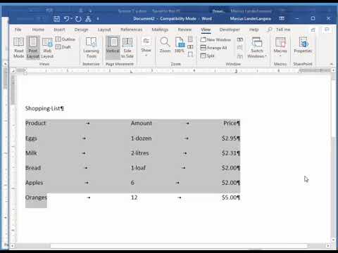 Microsoft Word: Using the Ruler, Tabs and Leaders