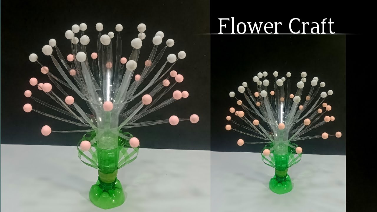 Plastic bottle Craft ideas | Plastic flower making | Flowers guldasta ...