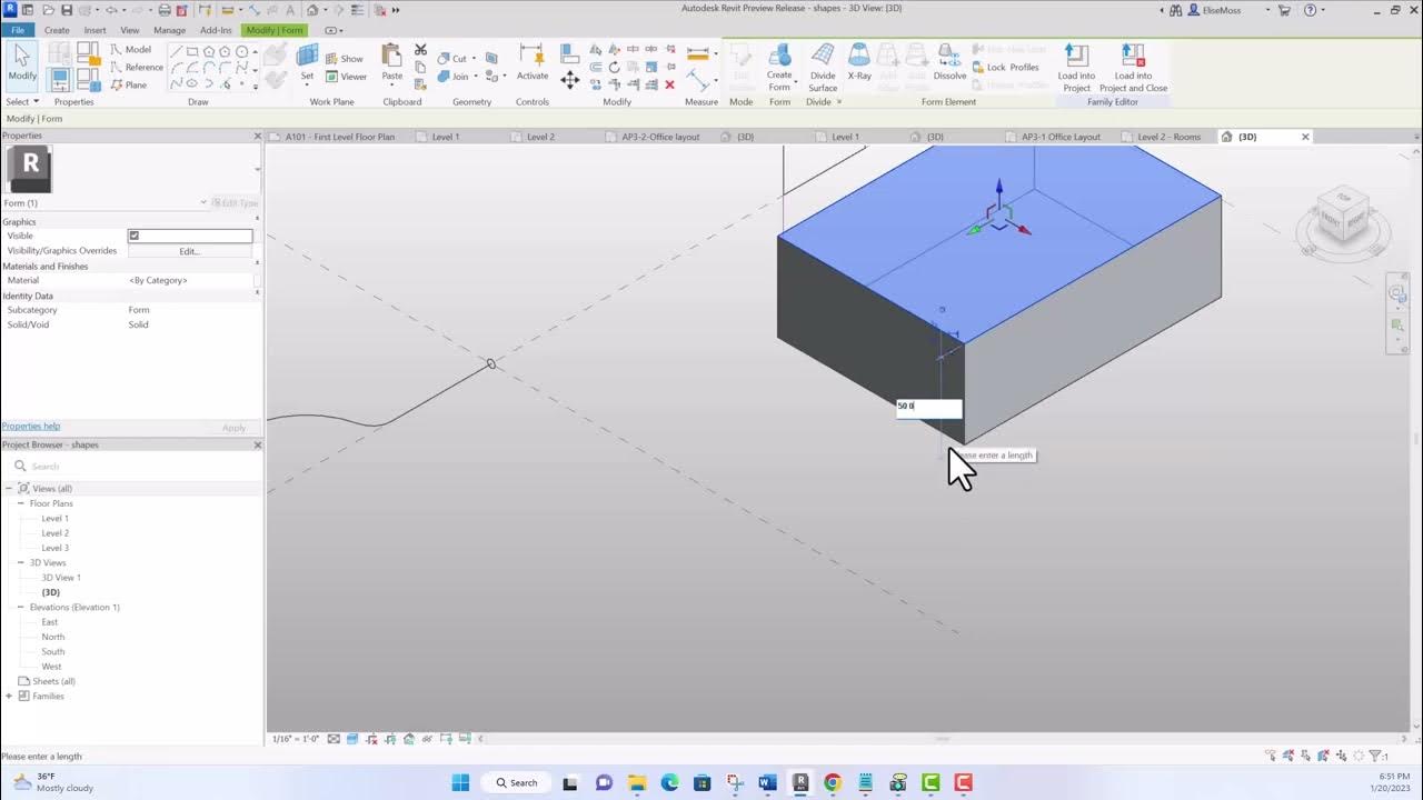 Creating Masses in Revit - YouTube