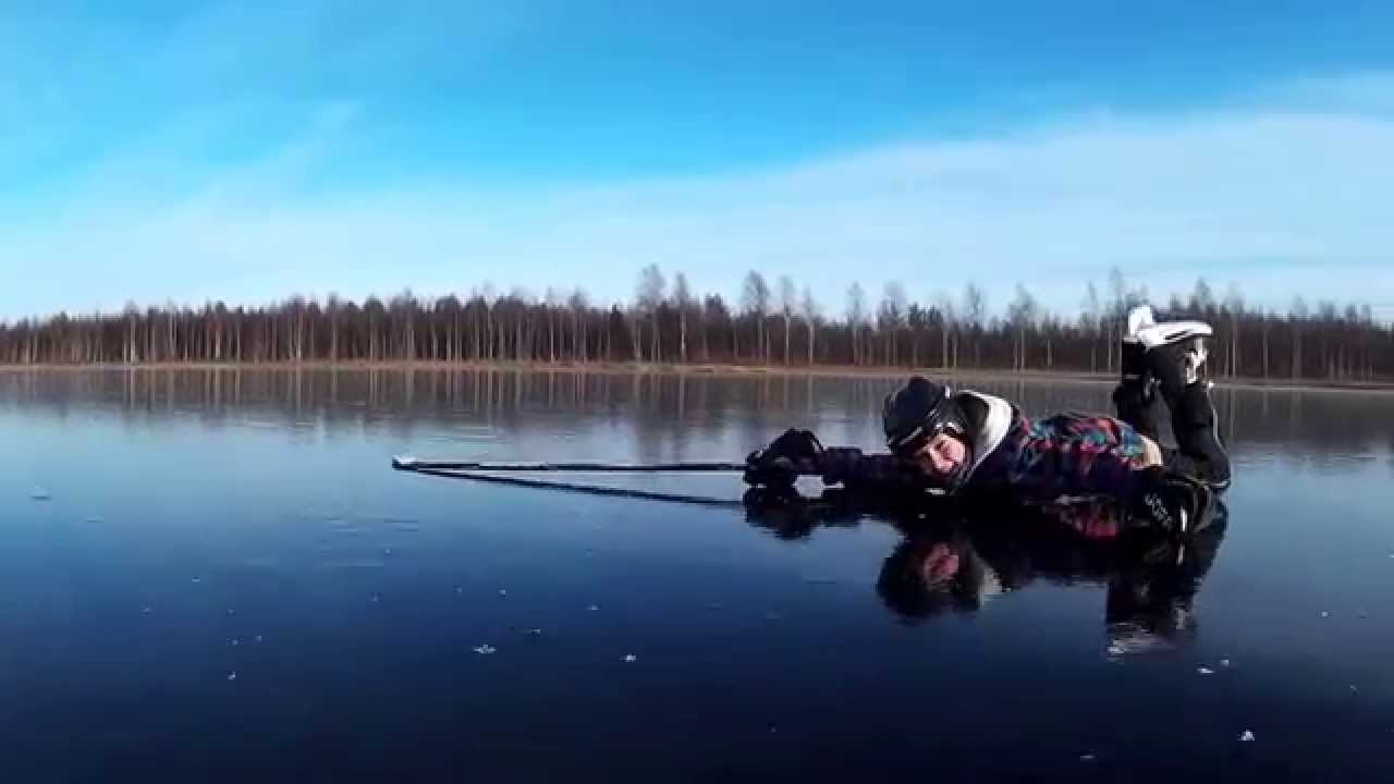 Skating on mirror ice - YouTube