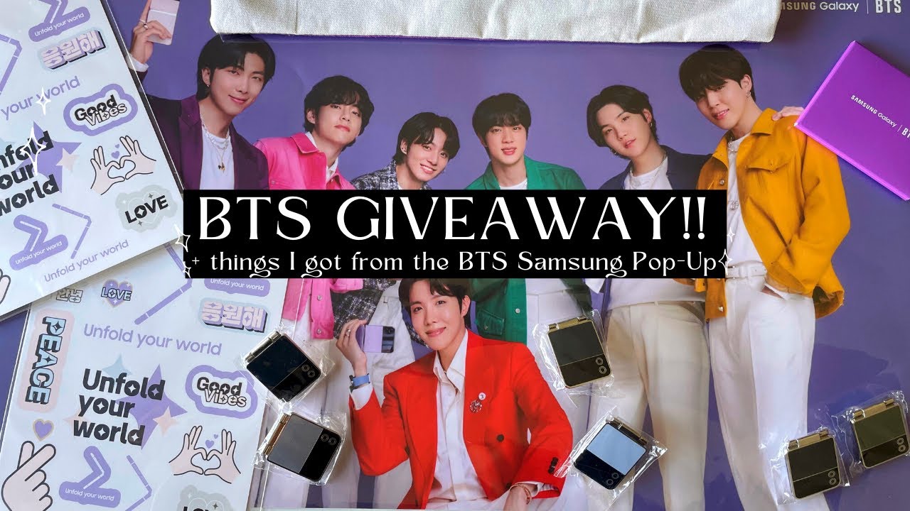 BTS GOODIES GIVEAWAY (CLOSED!) 💜 extras I got from the BTS x Samsung ...