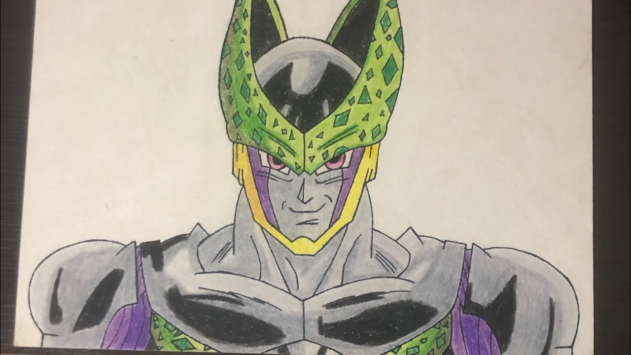 CÓMO DIBUJAR A CELL PERFECTO [DRAGON BALL Z] - YouTube