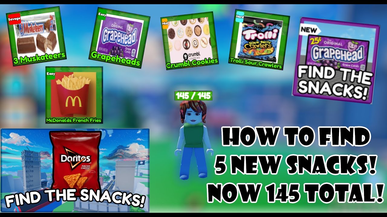 New Update! How to find 5 new Snacks in "Find the Snacks (145)" Roblox ...