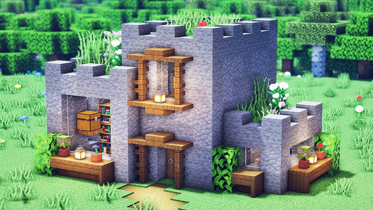 Minecraft: How To Build a Survival Stone Base - YouTube