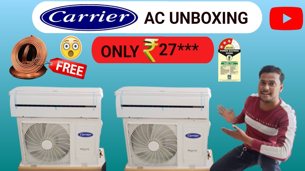 carrier AC unboxing .... video By zamzamaircool Surat Gujarat ...