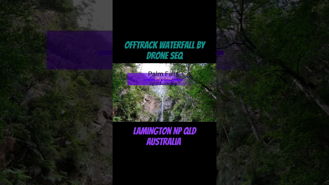 Palm Falls By Drone Coomera River Trib Lamington NP QLD Australia # ...
