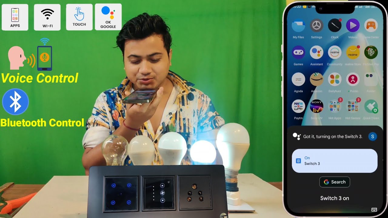 Smart Switch Board | Wi-Fi Modular Smart switch board | Modular Touch ...