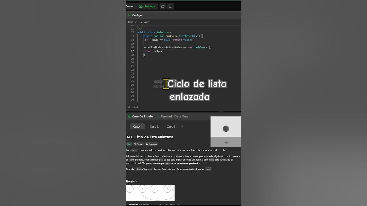 Resolver problema técnico "Ciclo de lista enlazada" #java #backend #programacion #web #backend # ...