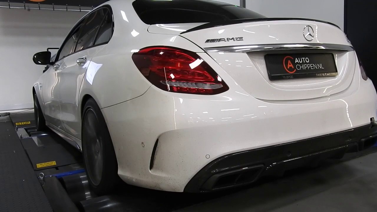 Stage2 Mercedes C63 AMG Akrapovic extreme sounds on dyno @ auto-chippen ...