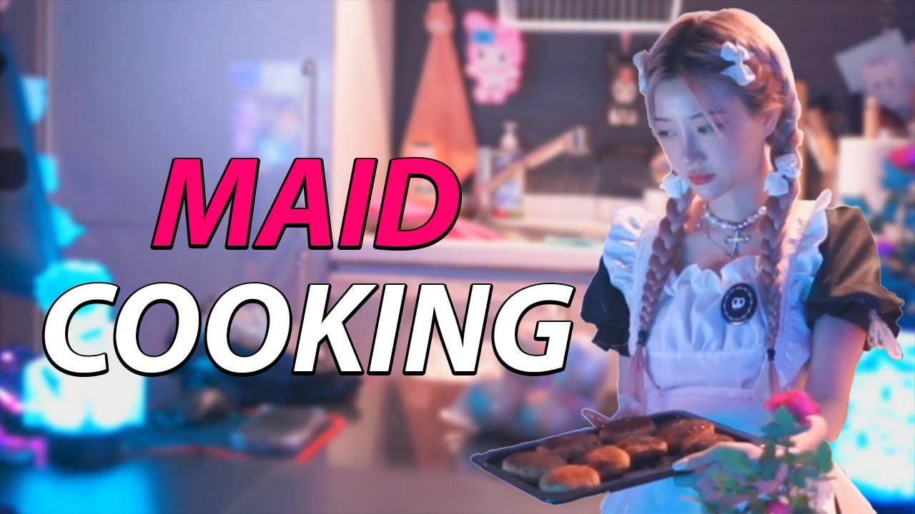 maid cooking 𓆩♡𓆪 готовим котлетки с пюрешкой ! | ENG SUB - YouTube