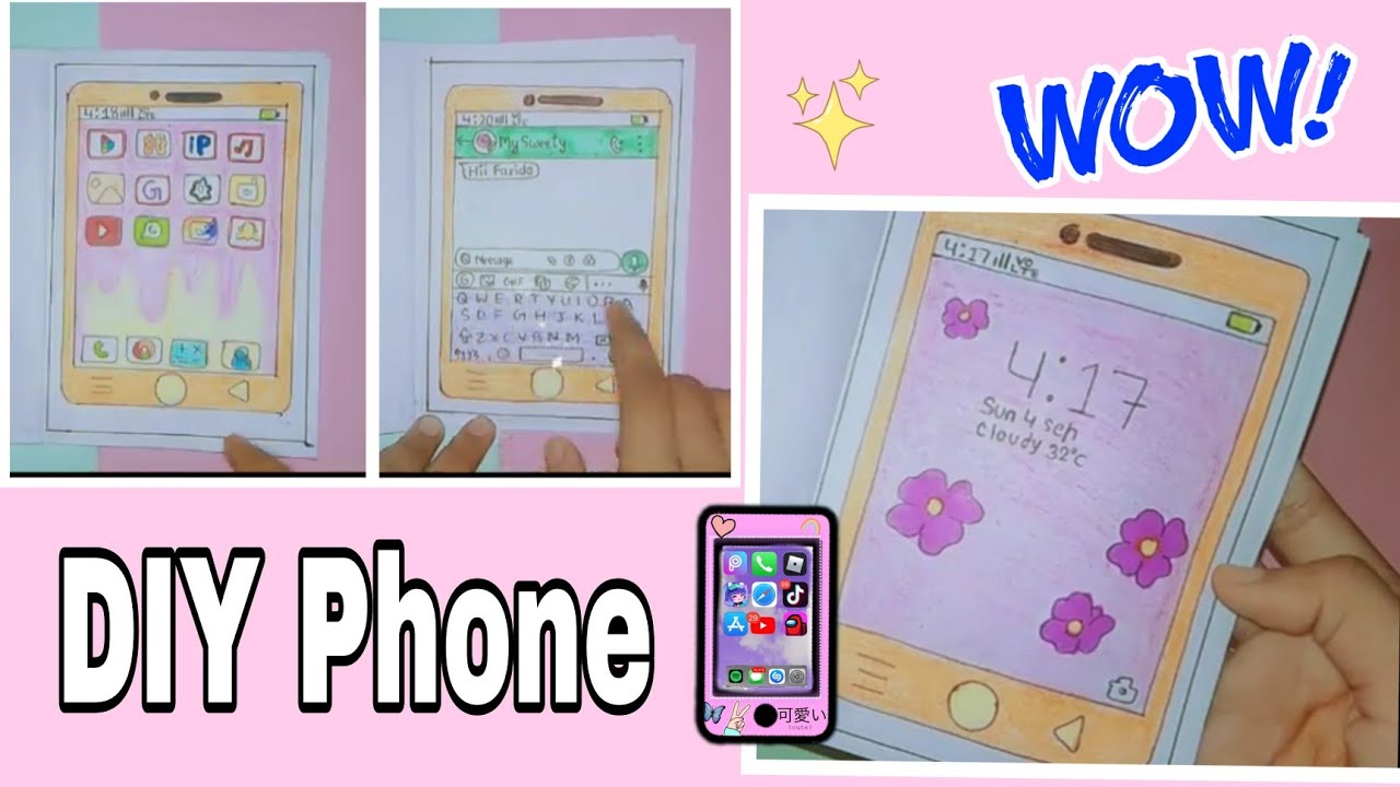 MOBILE PHONE QUIET BOOK 🌼📱 | Paper phone ️ | *playing with phone* - YouTube