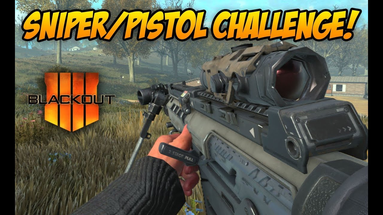 CoD Blackout - SNIPER/PISTOL CHALLENGE!! - YouTube